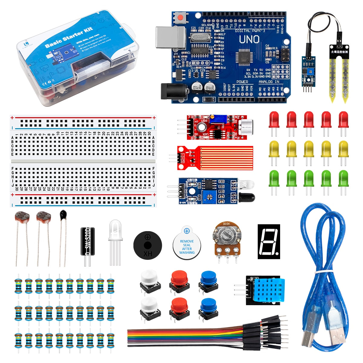 Lafvin Basic Starter Kit For Arduino Unoch340 Diy Kit Retail Box