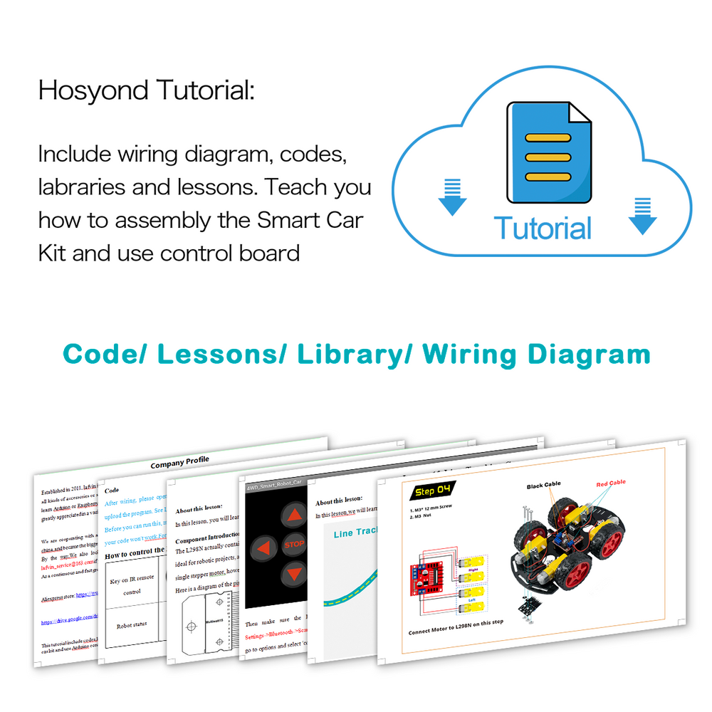 H004 Hosyond 4WD Smart Robot Car Kit