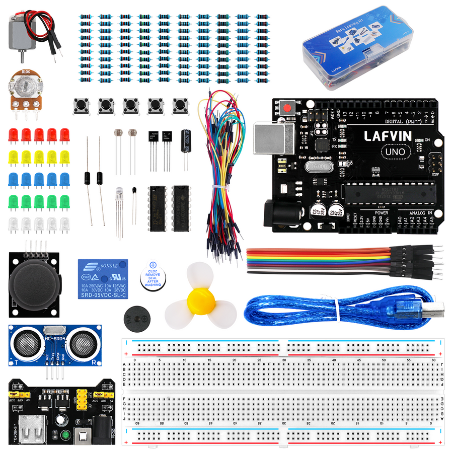 LAFVIN The Basic Starter kit for Arduino for UNO R3, with Breadboard,