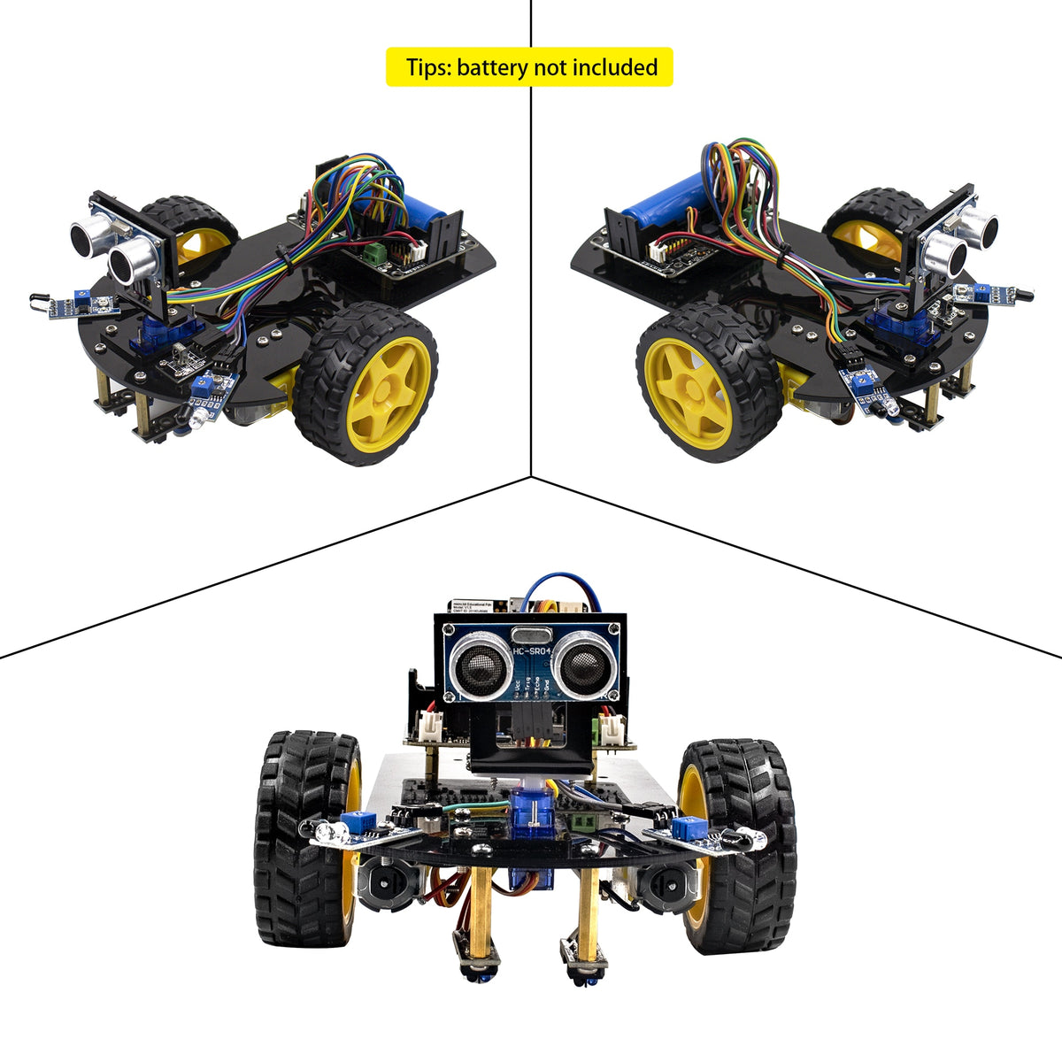 LAFVIN Multi-functional Smart Robot Car V2.0 for Microbit Robot with T